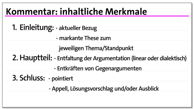 Kommentar: Aufbau und Merkmale - planet schule