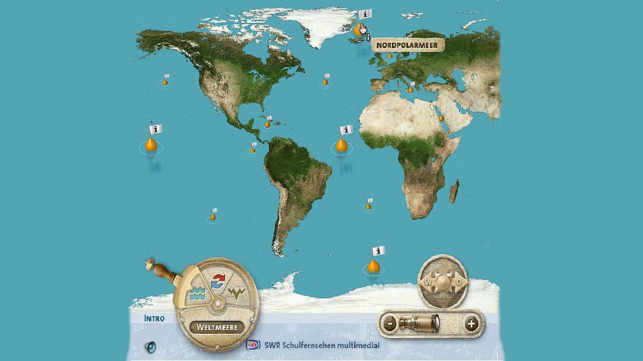 Weltmeere Karte
